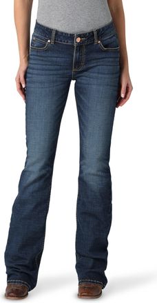 Wrangler Damen Retro Mae Mid Rise Stretch Bootcut Jeans, Mittlere Wäsche, 9-34