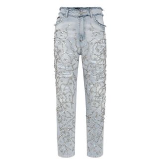 Philipp Plein Femme, Jeans, Bleu, Taille: W26 Jeans Mom Fit