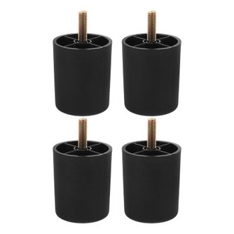 SOLUSTRE 4 St&uuml;ck M&ouml;belf&uuml;&szlig;e aus Kunststoff und Metall, runde Sofaf&uuml;&szlig;e, Tischbeine und Stuhlbeine, universelle M&ouml;belf&uuml;&szlig;e f&uuml;r Sofa, Stuhl und Schrank, einfache Mo