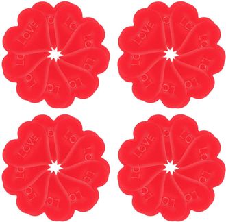 Aboofan 100 St&uuml;ck Rote Love Heart Schwammbl&uuml;ten Streudeko f&uuml;r Valentinstag Hochzeit Jubil&auml;um Party Tischdeko mit Handwurf-Design f&uuml;r Einfache Romantische Fest