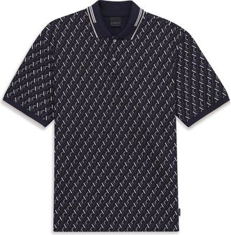 Bugatti Herren Poloshirt mit auff&auml;lligem Print