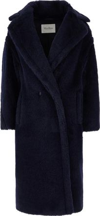 Max Mara Femme, Manteaux, Bleu, Taille: 38 FR Tedgirl Coat