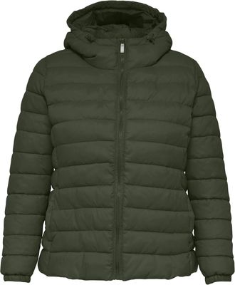 Only Carmakoma Damen CARTAHOE Hood Jacket OTW NOOS Steppjacke, Forest Night, M-46/48