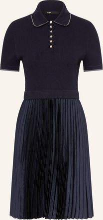 Maje Kleid Im Materialmix blau