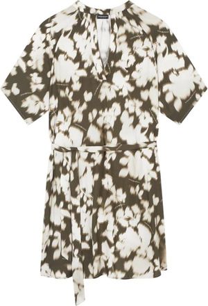Emporio Armani Femme, Robes, Vert, Taille: 42/44 FR Robe nou&eacute;e &agrave; imprim&eacute; floral