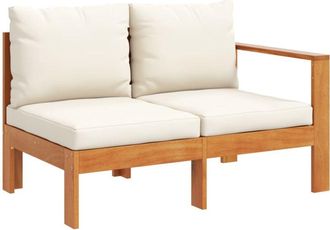 vidaXL Canapé de jardin avec 1 accoudoir 2 places bois massif dacacia - Vidaxl