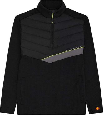 Ellesse Gueza Fleece-Oberteil f&uuml;r Herren, mit halbem Rei&szlig;verschluss (Schwarz)