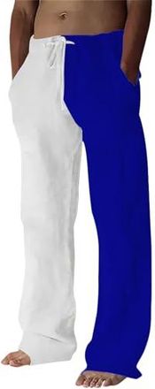 Generic Pantalon Jogging Homme Coton Pantalons de Sport D&eacute;contract&eacute; Pantalon Homme Casual Impression 3D Digital Large Color Block L&eacute;ger &Eacute;t&eacute; Streetwear Mode Co