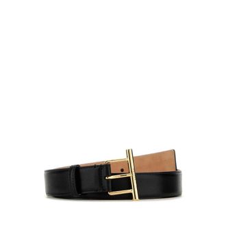 Alexander McQueen Klassischer Schwarzer Lederg&uuml;rtel - - Accessories - Damen - Schwarzk - 80 CM