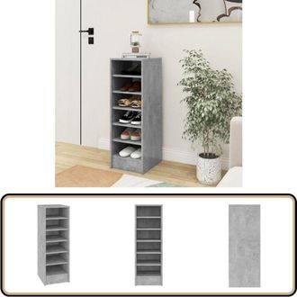 vidaXL Vidaxl - Schuhschrank Betongrau 31,5x35x90 cm Holzwerkstoff - Schuhschrank - Holzwerkstoff - Betongrau - Garderobe - Schrank