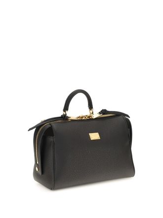 Dolce & Gabbana Womens Leather Handbag Nero Calf Bos Taurus Handbags Hand Bags