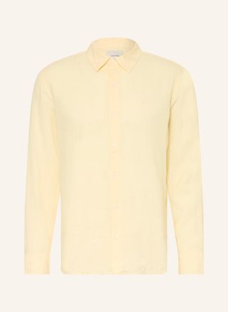 Calvin Klein Hemd Classic Fit Mit Leinen gelb