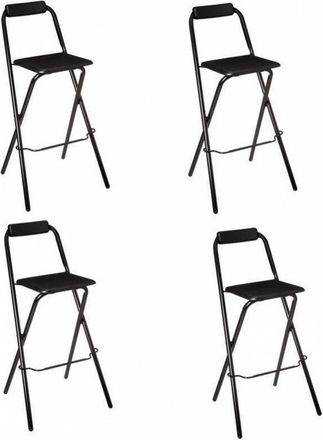 5five Simply Smart Five Simply Smart - Chaise de bar pliable - Lot de 4 - Noir - Louna - Livraison gratuite