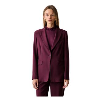 Fracomina Femme, Vestes, Violet, Taille: 36 FR Blazer &agrave; un bouton