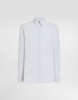 Dolce & Gabbana Hemd Martini Aus Jacquard - Mann Hemden Grau 42