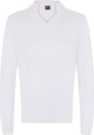 Fedeli Homme, Pulls, Blanc, Taille: L Pull Polo Manches Longues