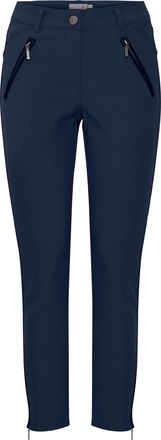 Fransa FRZio Damen Hose Stoffhose Chinohose mit Stretch Tight Fit Mid Waist Cropped, Gr&ouml;&szlig;e:38, Farbe:(NOOS) Dark Peacoat (60468)