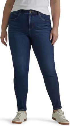 Lee Damen-Jeans, Übergröße, Ultra Lux, Komfort mit Flex-Motion, Skinny Leg mit Ever-Passform, Deepest Dark, 50 Mehr