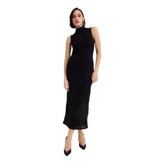 H&eacute;rve L&eacute;ger Schwarzes Maxikleid mit Lochmuster - - Dresses - Damen - Schwarzk - XS