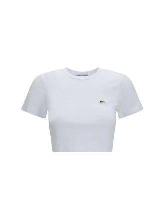 Fiorucci Womens Cropped T-Shirt White Cotton T-Shirts & Jerseys