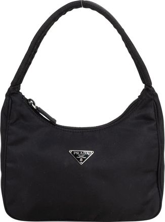 Prada Crossbody Bags - Prada Black Nylon Triangle Vintage Re-Edition Hand - Gr. unisize - in Schwarz - f&uuml;r Damen