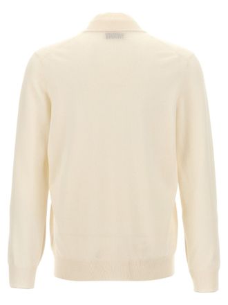 Brunello Cucinelli Mens White Cashmere Cardigan Clothing