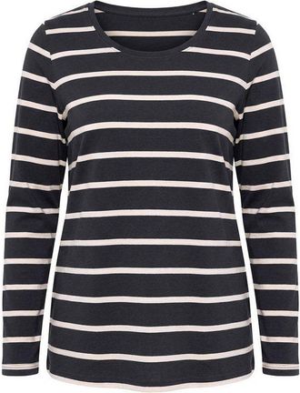 Ulla Popken T-Shirt Shirt Ringel Classic Rundhals Langarm