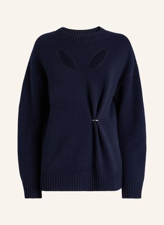 High High Pullover Fond Mit Cashmere Und Cut-Outs blau