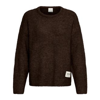 Ichi Rundhals-Strickware - - Knitwear - Damen - Braun - M