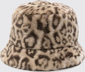 Apparis Fischerhut aus Kunstpelz mit Animal-Print und mittlerer Krempe