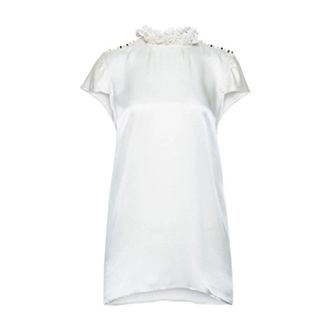Manila Grace Gedrucktes Logo Top Stil - - Blouses & Shirts - Damen - Wei&szlig; - S