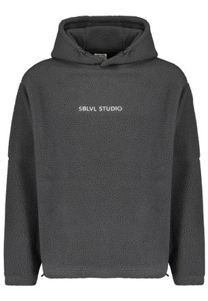 Sublevel Hoodie Teddyfleece Kapuze Logoschriftzug Tunnelzug am Saum (1-tlg) Teddy Hoodie mit Logo