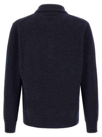 Ermenegildo Zegna Wool and Cashmere Polo Shirt - Navy