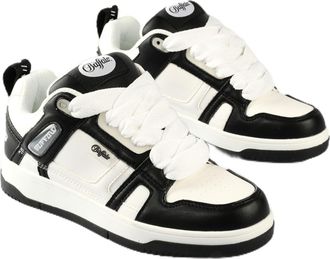 Buffalo Damen Schuhe Sneaker Schn&uuml;rschuh Azalia LO, Farbe:Wei&szlig;, Schuhgr&ouml;&szlig;e:EUR 41, Artikel:-Black/White