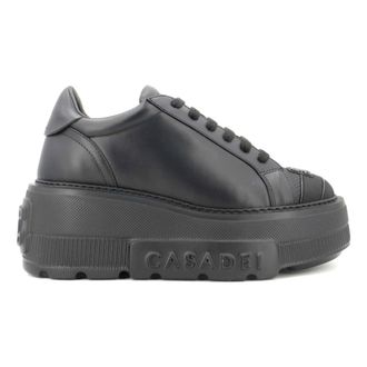 Casadei Vegan Leder Wedge Sneakers - - Shoes - Damen - Schwarzk - 41 EU