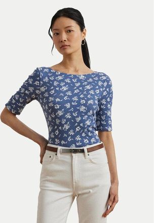 Lauren Ralph Lauren Bluse 200976991001 Blau Slim Fit