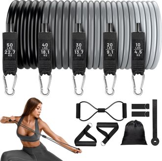 Generico Unterstützte Kinndehnungsbänder: Elastische Schlaufen für Krafttraining, Flex Cords | Pull Up Unterstützung, Widerstandsbänder für den physischen Zust