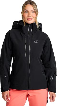 RevolutionRace Cyclone 3L Shell Jacket für Damen, Wasserdichte Jacke mit Recco-Reflektoren zum Wandern, Black, XL