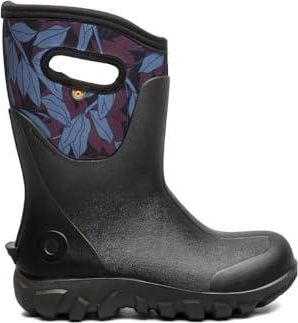 Bogs Bottes de pluie classiques sans couture pour femme, Noir/multicolore, 39.5 EU