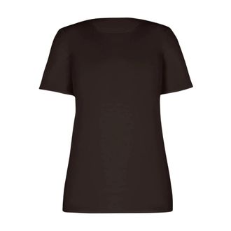 Wolford Femme, Tops, Brun, Taille: 36 FR Top Pur Manches Courtes