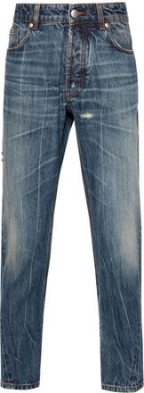 John Richmond Schmale Cropped-Jeans - Blau