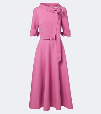 Oscar De La Renta Midikleid aus einem Wollgemisch