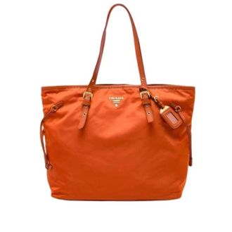 Prada Pre-owned Vintage Nylon Tote Bag - - Pre-owned - Damen - Orange - ONE SIZE