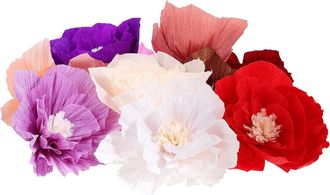 Artibetter TOKIDNY 11 St&uuml;ck Teiliges Papierblumen dekorationsset Handgefertigte Bunte Krepppapier Blumen Vielseitige Wand Party deko f&uuml;r Zuhause DIY Bastelpapier