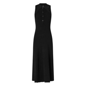 Pinko Pinko, Femme, Robes, Noir, Taille: 36 FR Robe Maxi C&ocirc;tel&eacute;e &agrave; Col
