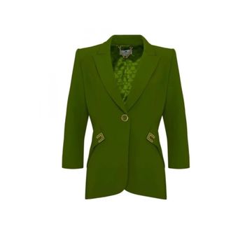 Elisabetta Franchi Femme, Vestes, Vert, Taille: 42 FR Veste en cr&ecirc;pe double stretch