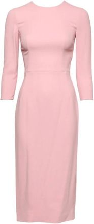 Dolce & Gabbana Femme, Robes, Rose, Taille: 32 FR Robe Midi Sheath Rose Crepe