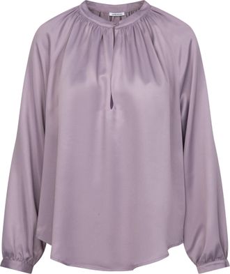 Seidensticker Damen Bluse - Fashion Bluse - Regular Fit - Runhals - Langarm - 100% Viskose