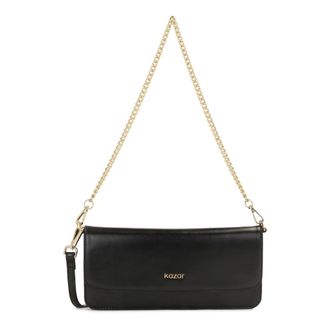 Kazar Rechteckige flache Handtasche mit Klappe - - Bags - Damen - Schwarzk - ONE SIZE