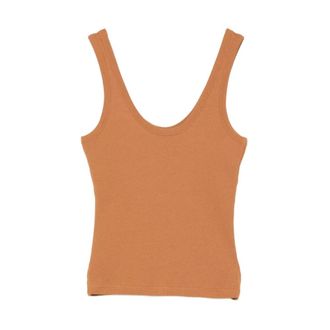 Tela Sofia Tank - - Tops - Damen - Braun - L